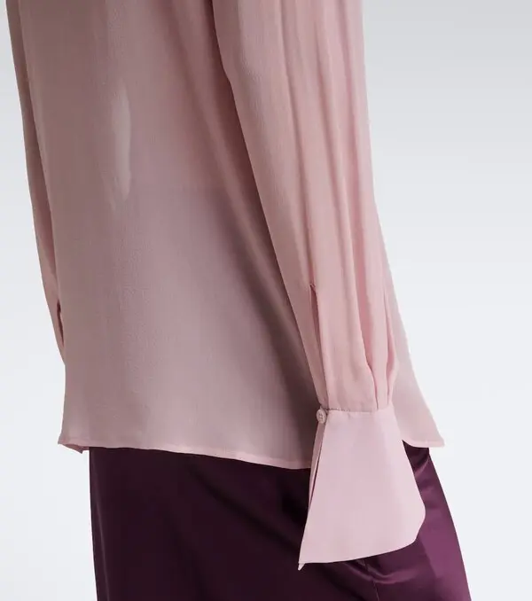 Nina Ricci Tie-neck Silk Blouse