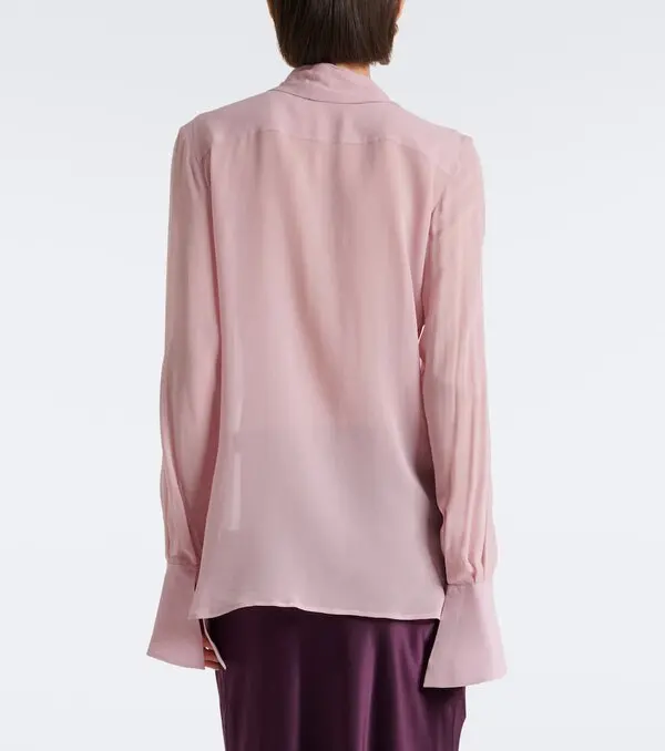 Nina Ricci Tie-neck Silk Blouse
