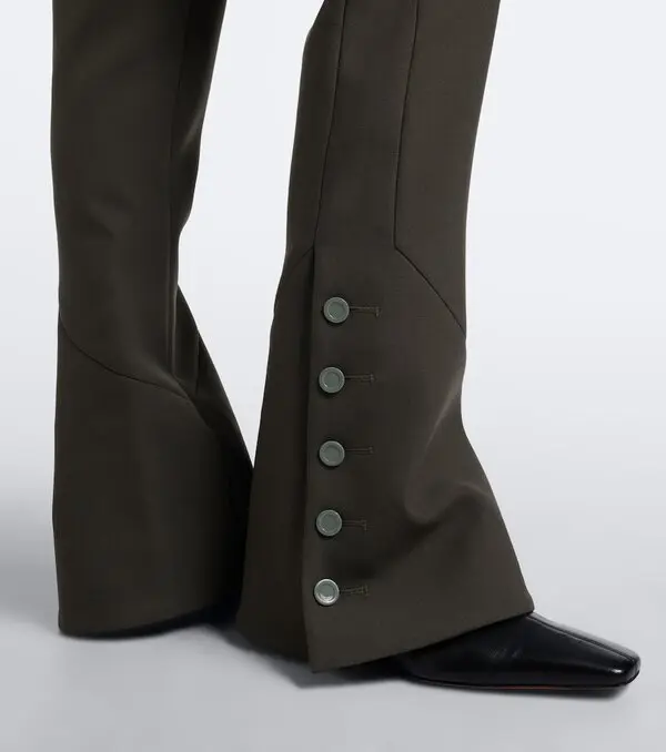 Proenza Schouler Althea Wool-blend Flared Pants
