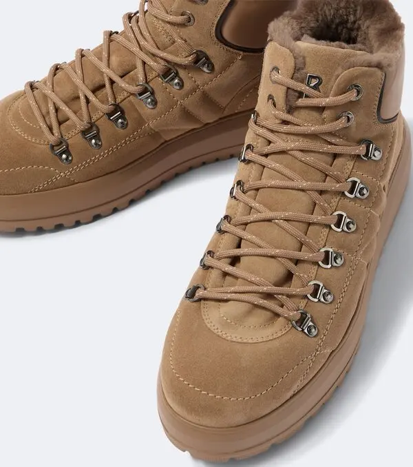 Bogner Antwerp Shearling-lined Suede Lace-up Boots