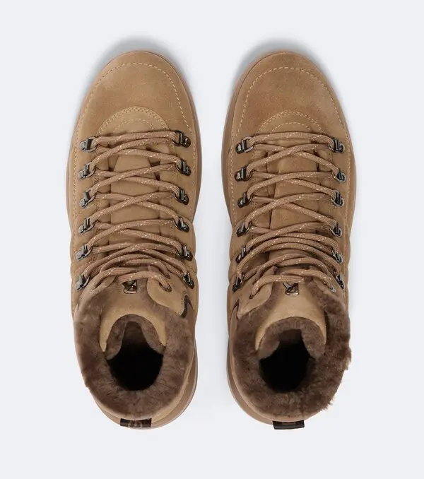 Bogner Antwerp Shearling-lined Suede Lace-up Boots