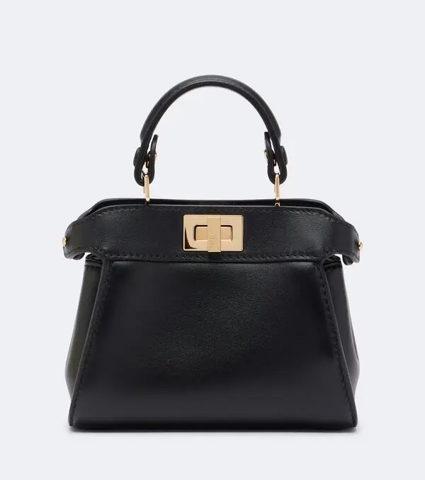 Fendi Peekaboo® Nano Leather Top-handle Bag - Black