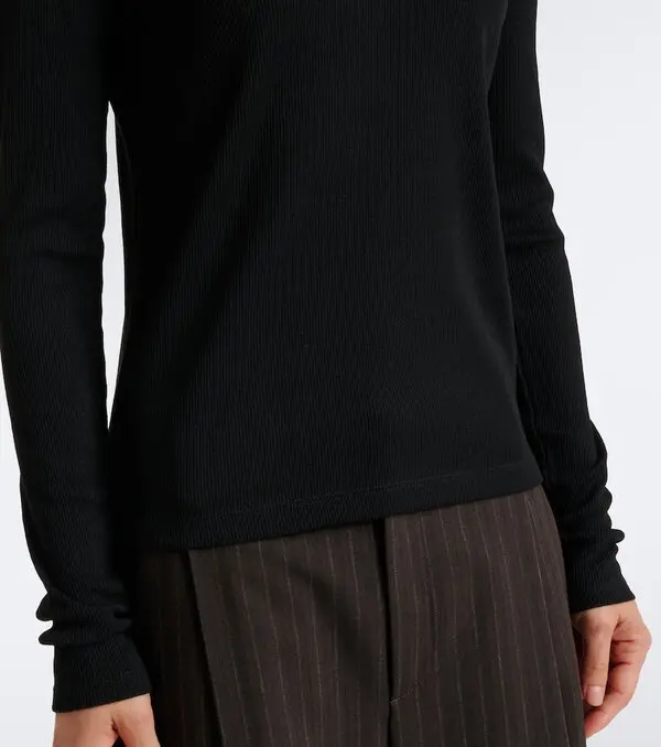 Vince Lace-trimmed Ribbed-knit Top
