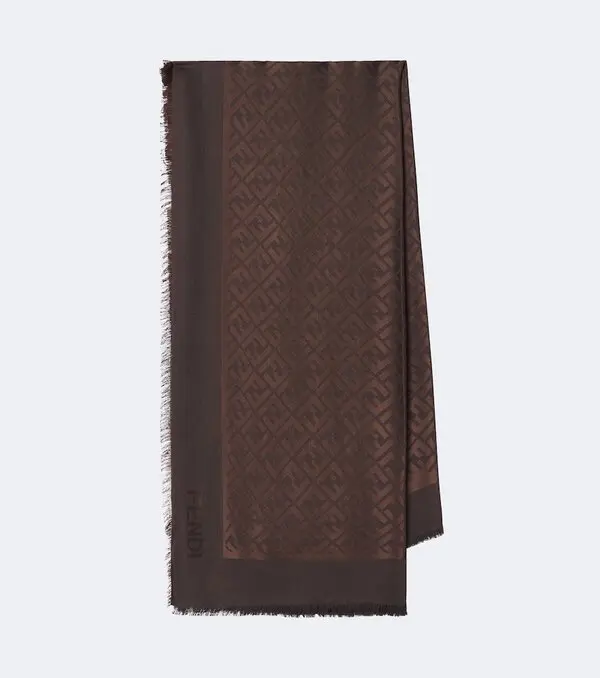 Fendi Ff Silk And Wool Shawl