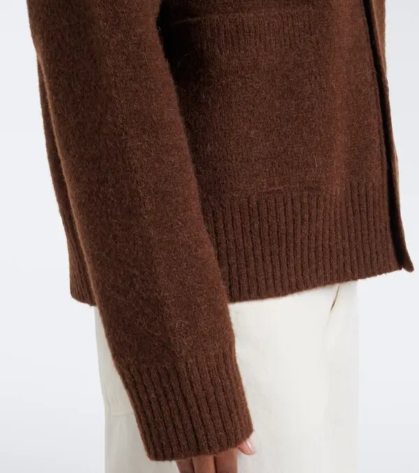 AMI Paris De Coeur Alpaca And Wool-blend Cardigan