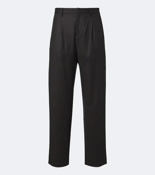 Agnona Wool Pleated Straight Pants