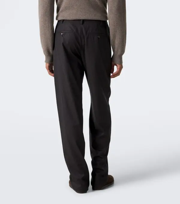 Agnona Wool Pleated Straight Pants
