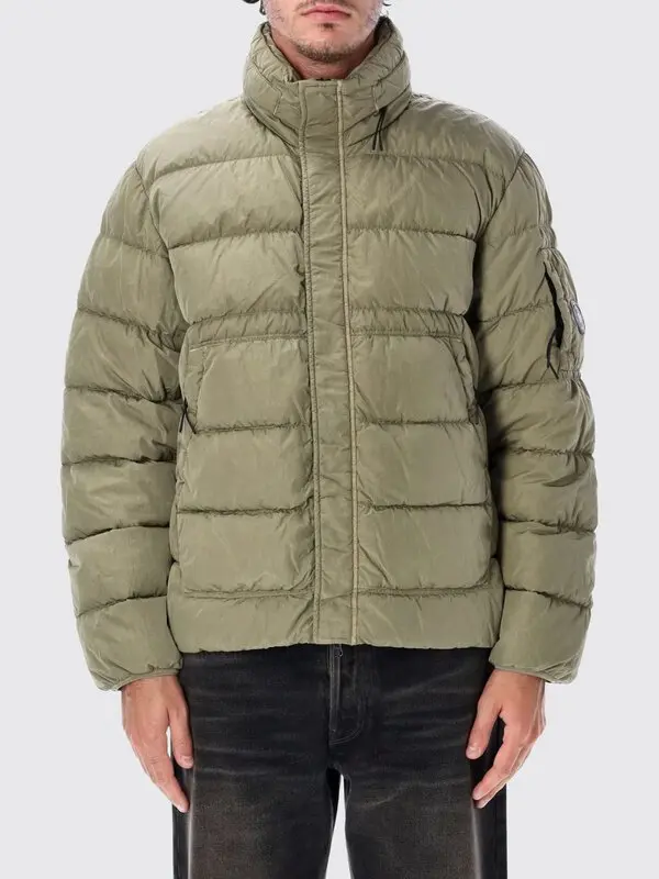C.P. COMPANY Short Quilted Polyamide Puffer Jacket With High Neck