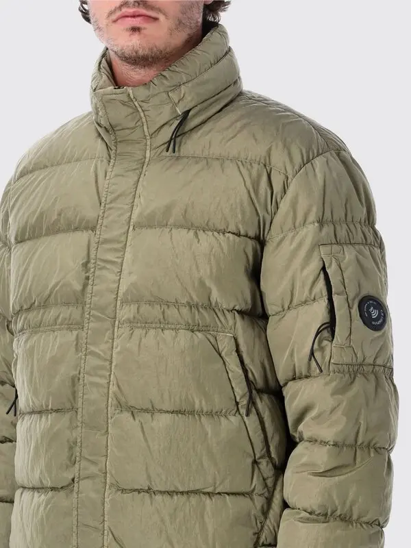 C.P. COMPANY Short Quilted Polyamide Puffer Jacket With High Neck