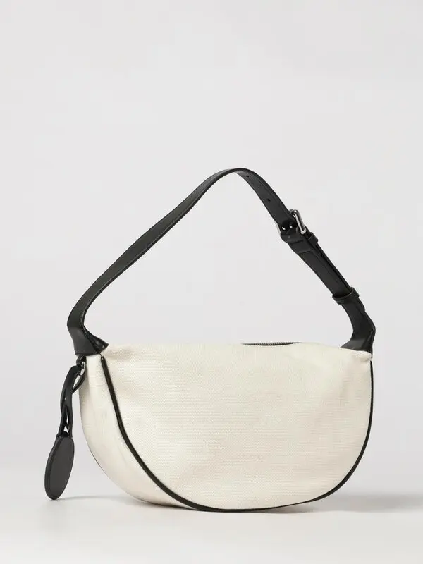 Karl Lagerfeld Canvas Shoulder Bag With Embroidered Logo And Charm