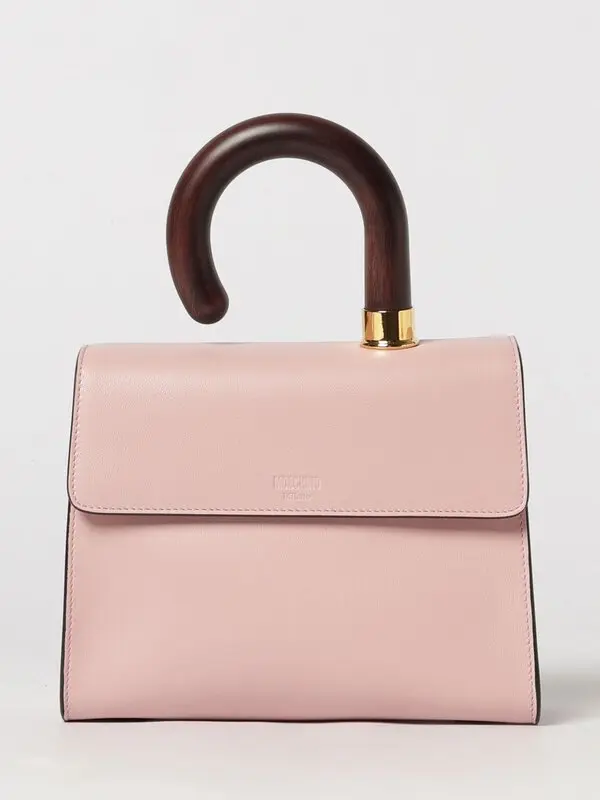 Moschino Mini Smooth Lambskin Handbag With Shoulder Strap