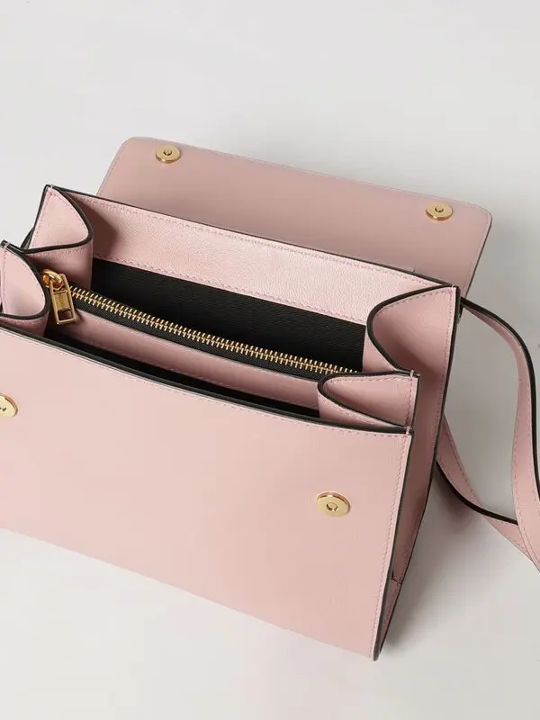 Moschino Mini Smooth Lambskin Handbag With Shoulder Strap