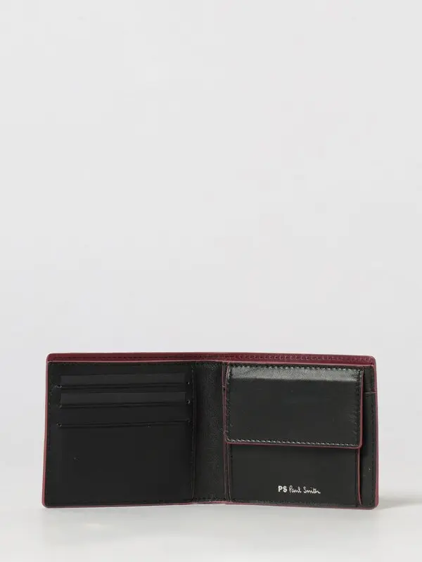 Paul Smith Smooth Leather Bifold Wallet With Internal Graphic Print
