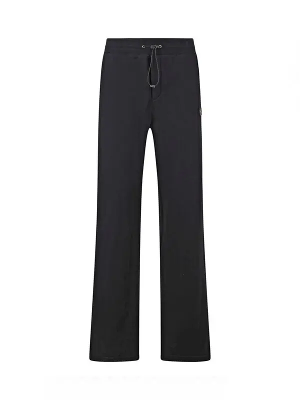 Philipp Plein Wide Leg Jersey Jogging Trousers With Hexagon Logo