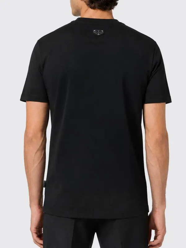 Philipp Plein Cotton T-shirt With Skull Print And Rhinestone Application
