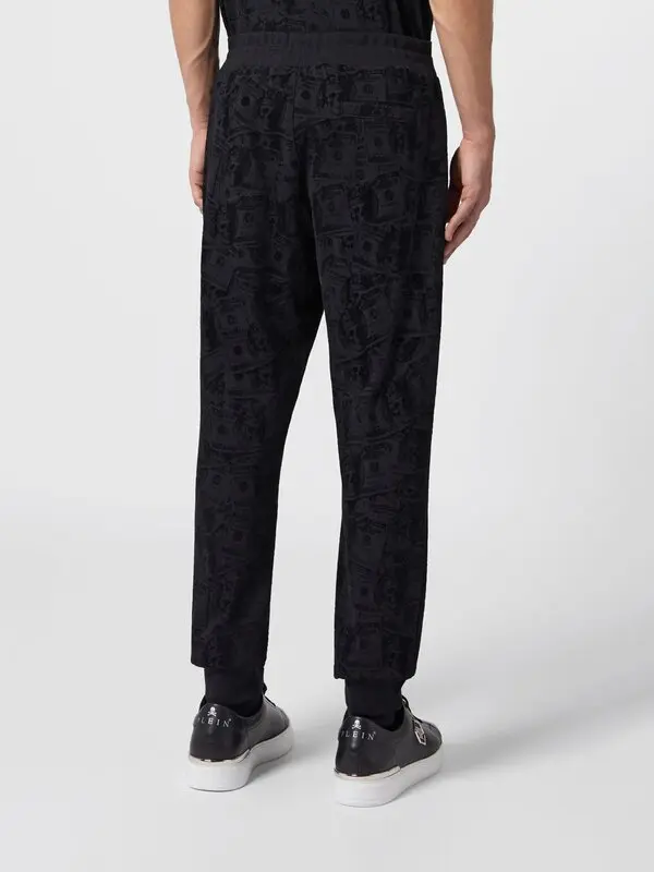 Philipp Plein Graphic Print Jersey Jogging Trousers With Drawstring