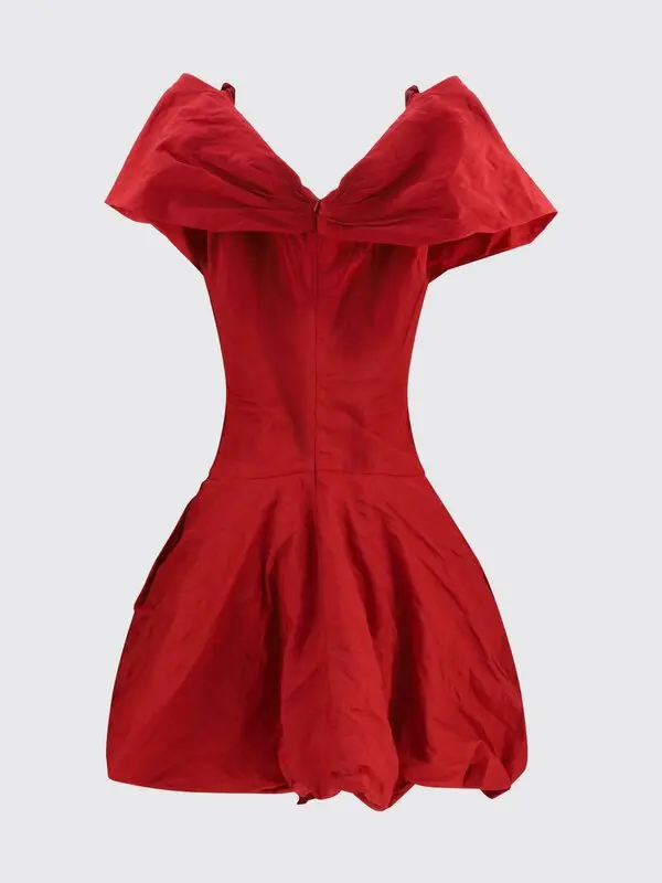 Magda Butrym Asymmetrical Draped Cotton Mini Dress With Bow
