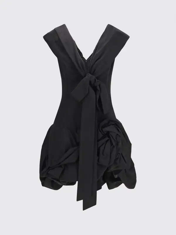 Magda Butrym Asymmetrical Draped Cotton And Silk-blend Mini Dress