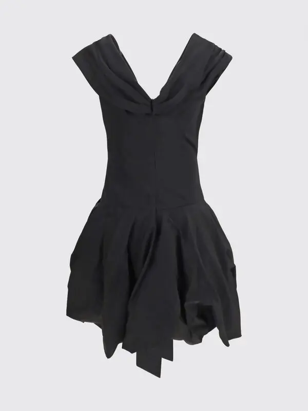 Magda Butrym Asymmetrical Draped Cotton And Silk-blend Mini Dress
