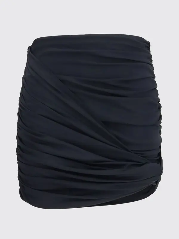 Magda Butrym High-waisted Draped Jersey Mini Skirt With An Asymmetrical Hem
