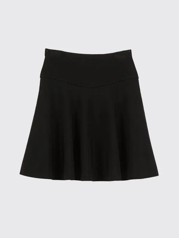 TWINSET Flared Viscose-knit Mini Skirt With Elasticated High Waist