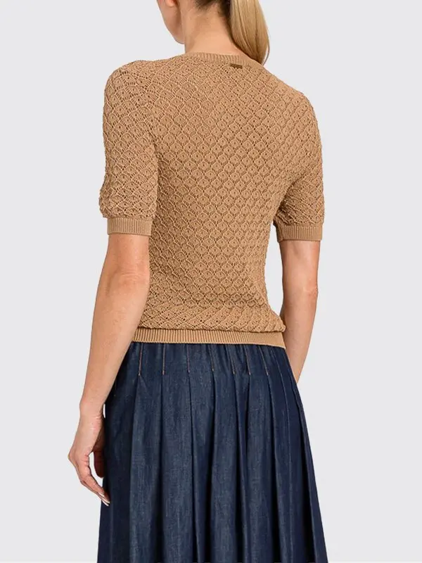 TWINSET Perforated Viscose Knit Top