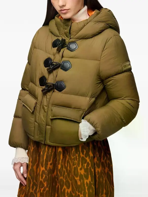 GANNI Mini Puffer In Future Nylon