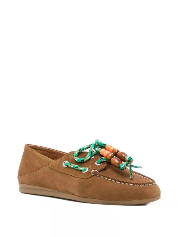 TORAL SHOES Tiwa Avellana Suede Mule Loafers