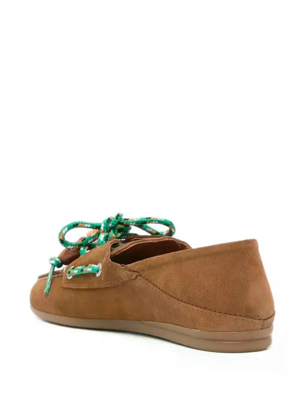 TORAL SHOES Tiwa Avellana Suede Mule Loafers