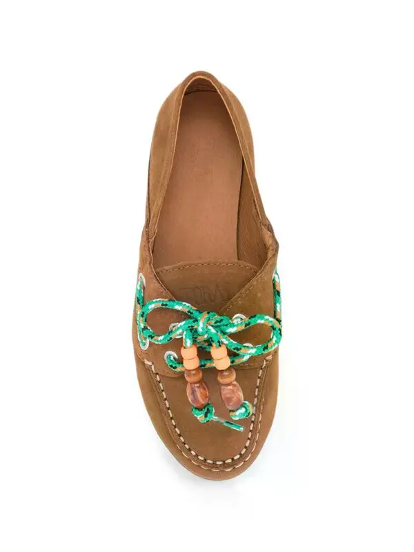 TORAL SHOES Tiwa Avellana Suede Mule Loafers