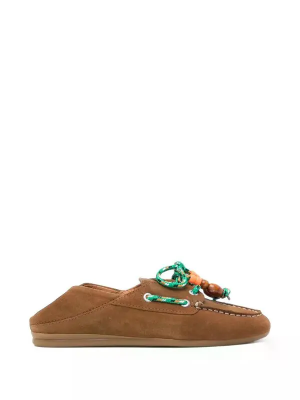 TORAL SHOES Tiwa Avellana Suede Mule Loafers