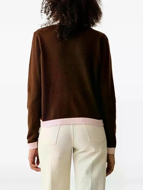 Luisa Spagnoli Cuoricino Contrast-trim Button-up Cardigan