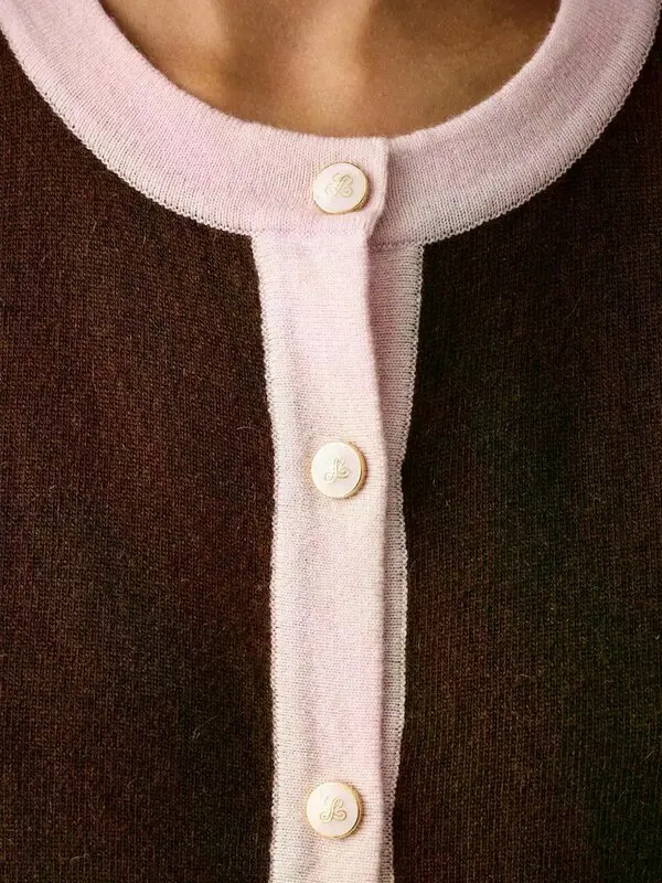 Luisa Spagnoli Cuoricino Contrast-trim Button-up Cardigan