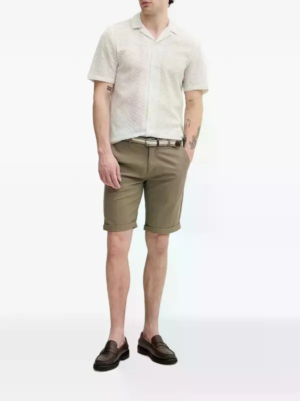 LINDBERGH Geometric-lace Camp-collar Shirt