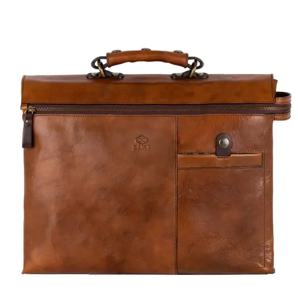 TIME RESISTANCE Leather Briefcase Laptop Bag For From Here To Eternity