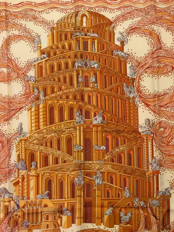 Hermès 2000-2026 Les Rivieres De Babel Silk Scarf 90 Scarves - Neutrals