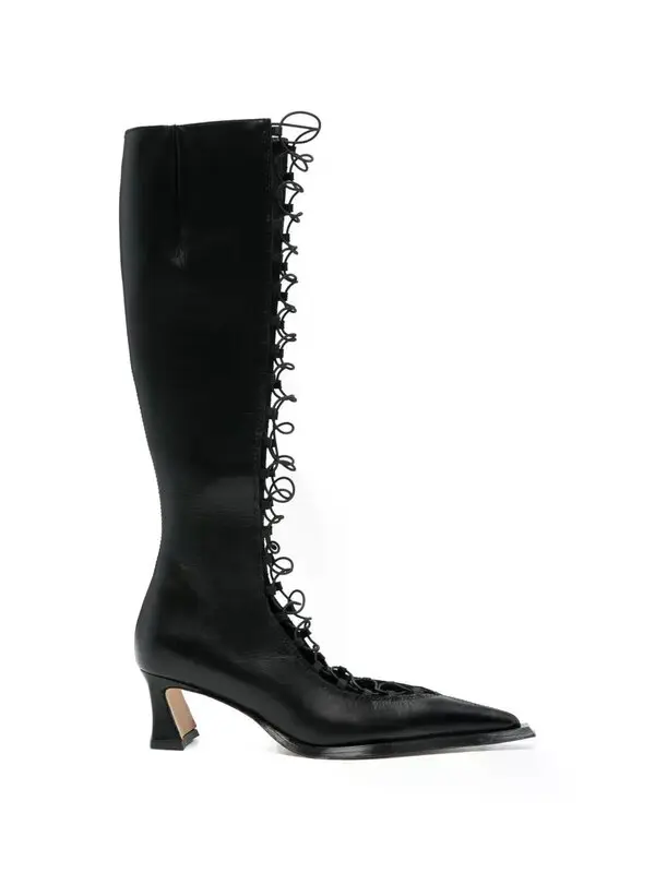 MIISTA Melinda Lace-up Pointed-toe Boots