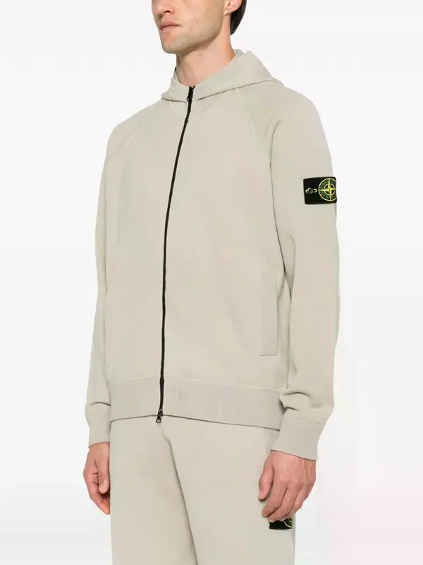 Stone Island Logo-patch Zip-up Hoodie