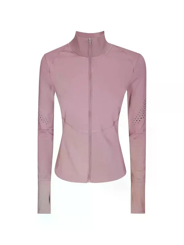 Adidas Perforated-detail Zip-up Jacket - Pink