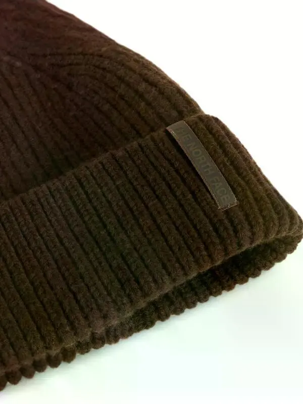 The North Face Ribbed-knit Beanie Hat - Brown