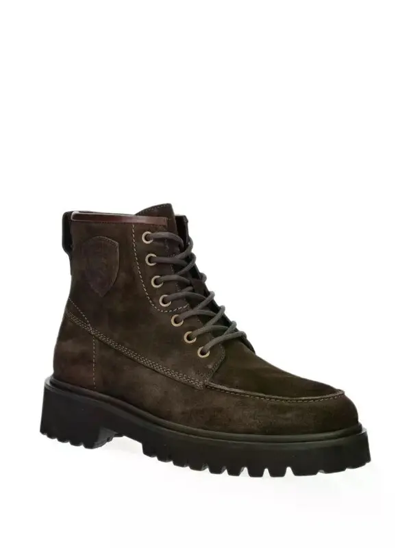 BLAUER. Suede Lace-up Boots