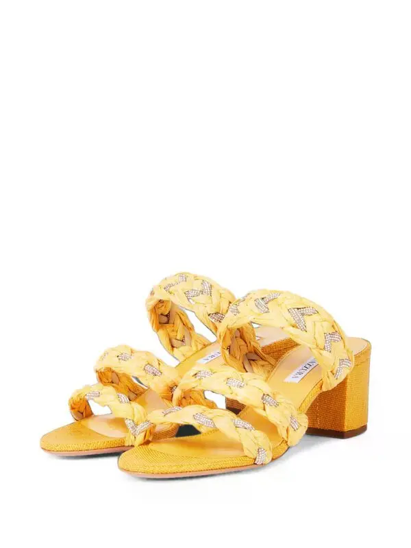 AQUAZZURA Costiera Crystal-embellished Sandals
