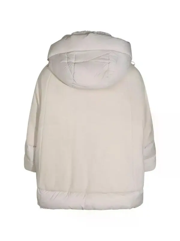 MOORER Hooded Panelled Coat - Neutrals