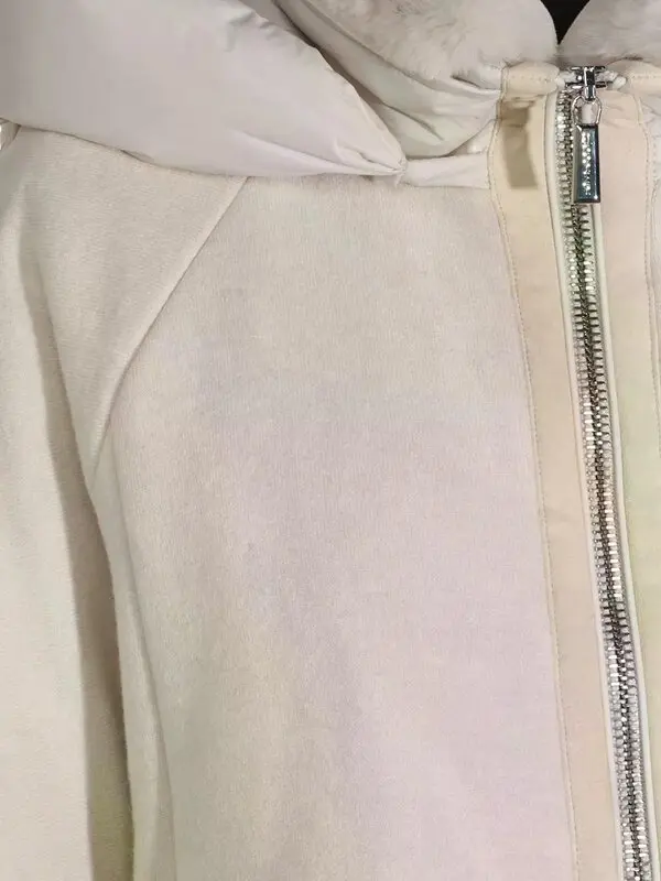 MOORER Hooded Panelled Coat - Neutrals