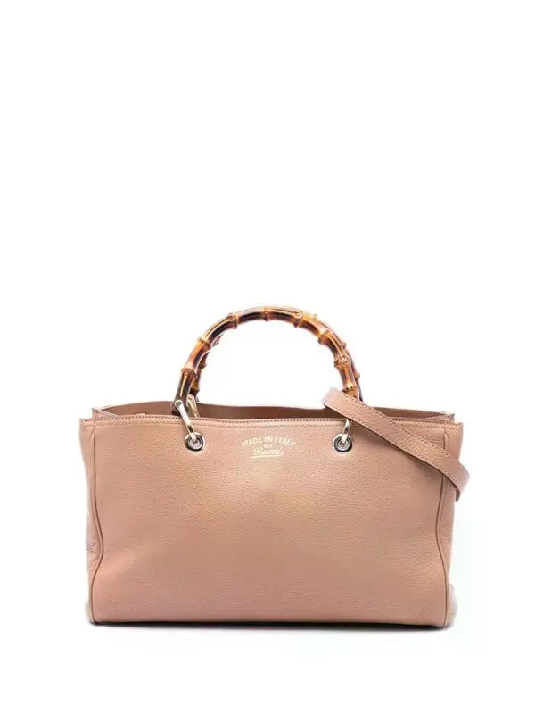 Gucci 2016-2026 Medium Calfskin Bamboo Shopper Satchel