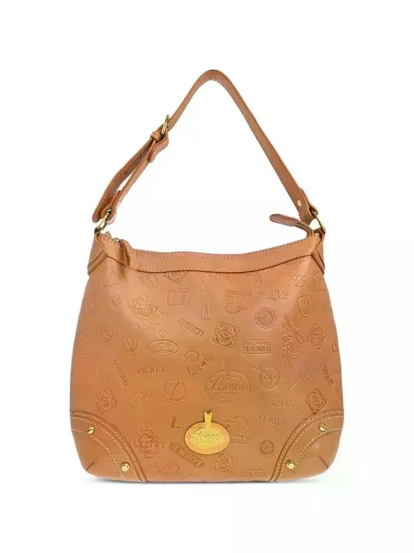 Loewe 2006 160th Anniversary Embossed Leather Shoulder Bag