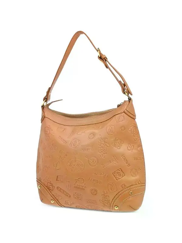 Loewe 2006 160th Anniversary Embossed Leather Shoulder Bag