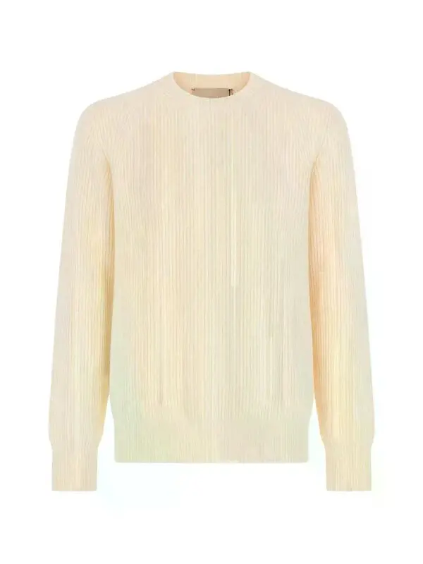 AMARANTO Ribbed-knit Raglan-sleeve Sweater