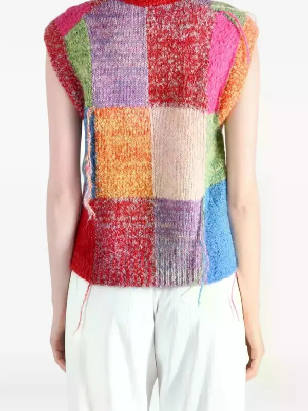 COMME DES GARÇONS TAO Patchwork Intarsia-knit Vest