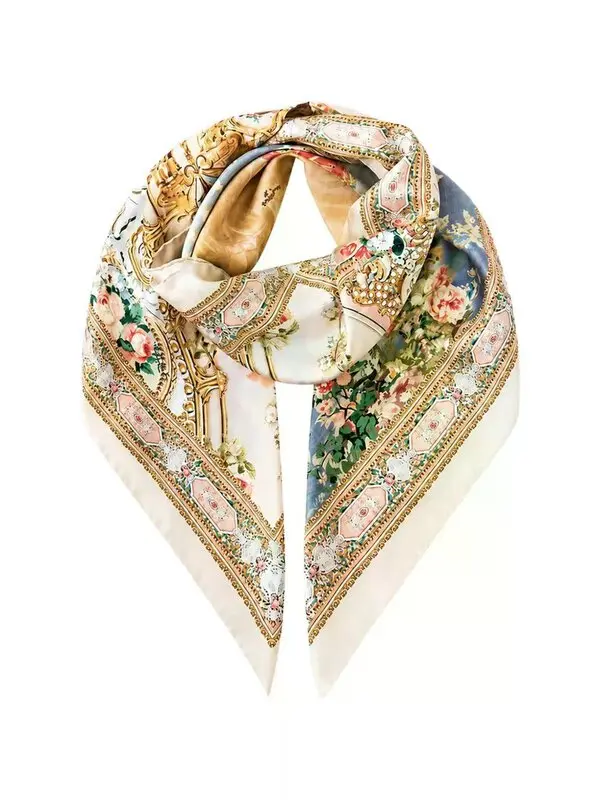 Camilla Twilight In Istanbul Printed Square Scarf - Neutrals
